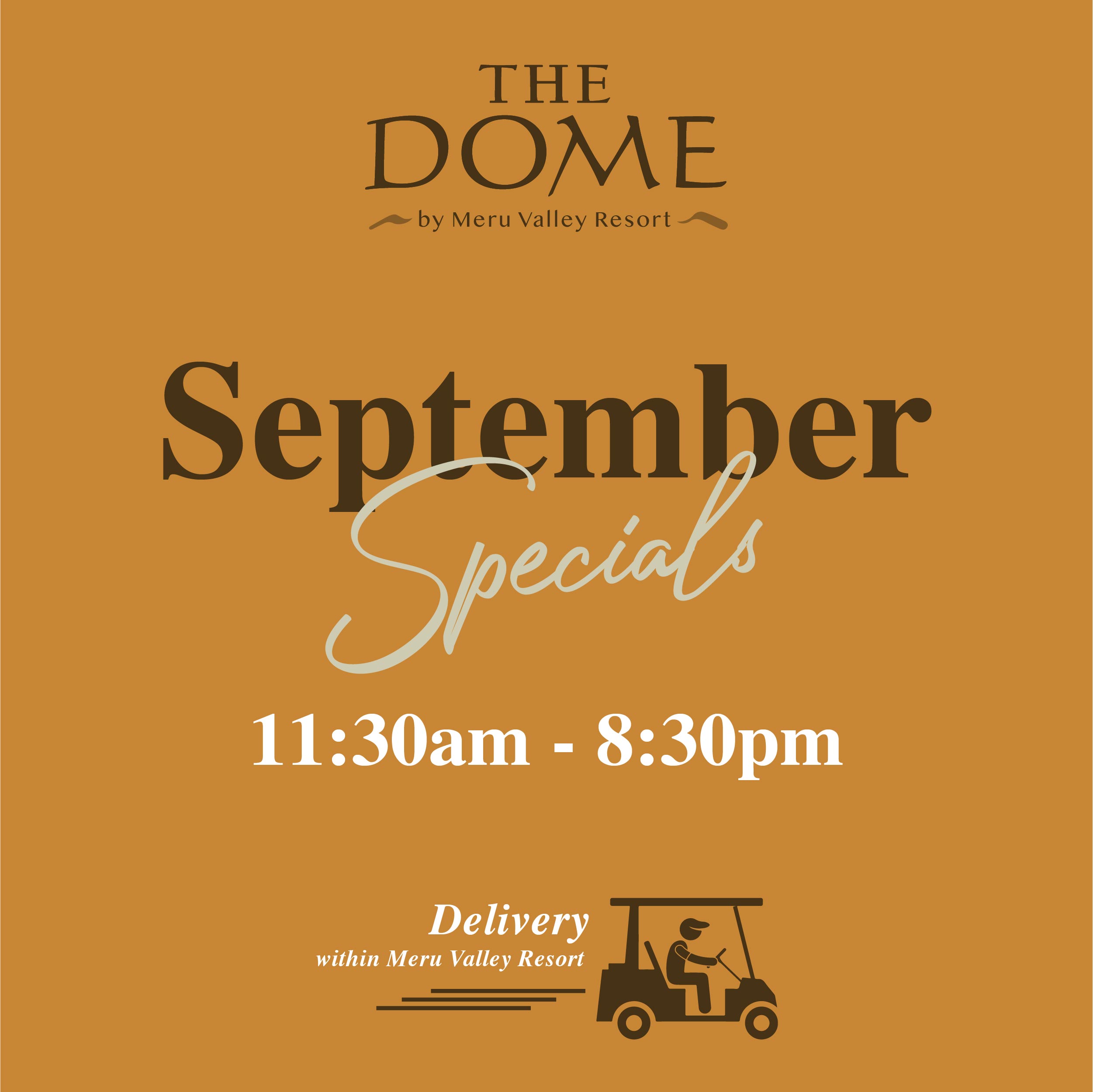 October Specials at The Dome – Meru Valley Golf Resort